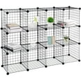 Metal Wire Cube Storage Organizer, 12 Cubes DIY Modular Cabinet ...