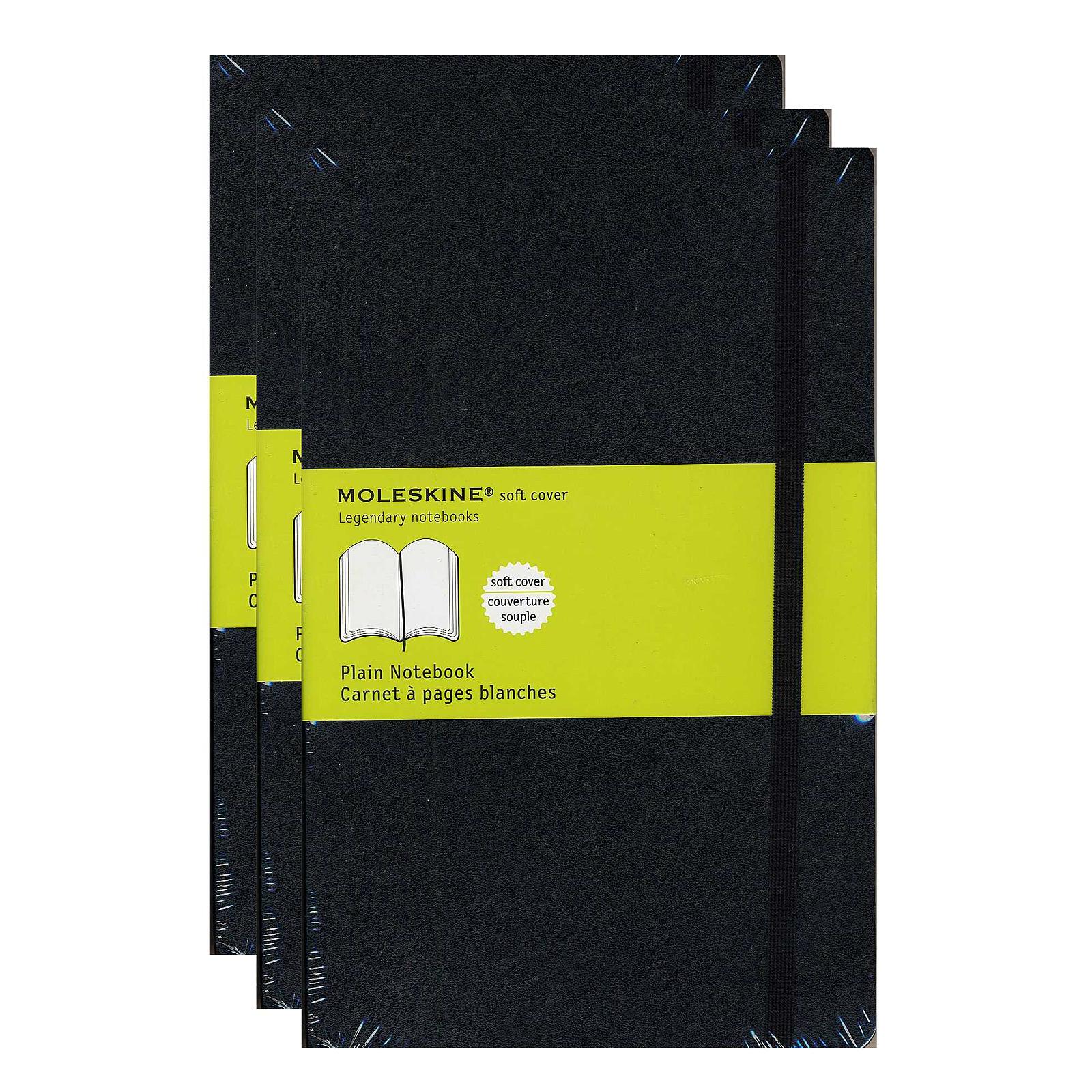 Classic Soft Cover Notebooks black, 5 in. x 8 1/4 in., 192 pages ...