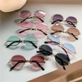 2026 New Model Women's Oval Gradient Sunglasses, Rimless Cut-Edge ...