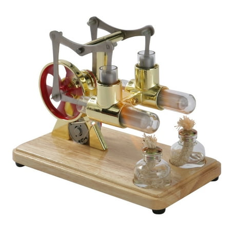 Ammoon Stirling Engine Kit Hot Air Motor Model Physical Dual Engine ...