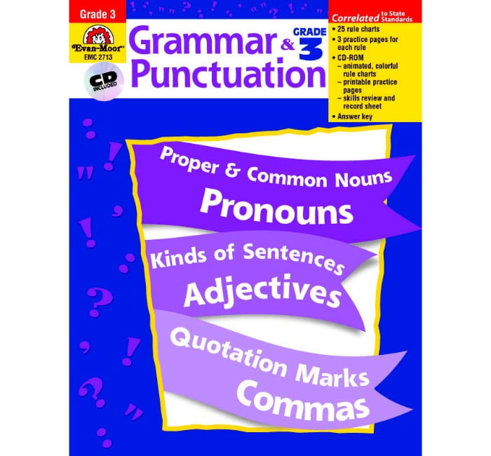 Evan Moor 088791 Book Grammar And Punctuation Grade 3 - Walmart.com
