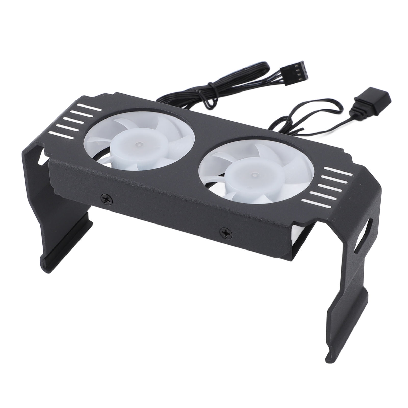 ARGB Memory RAM Cooler, RGB DDR Heatsink with PWM Temperature Control Dual Fan for DDR DDR2 DDR3 ...