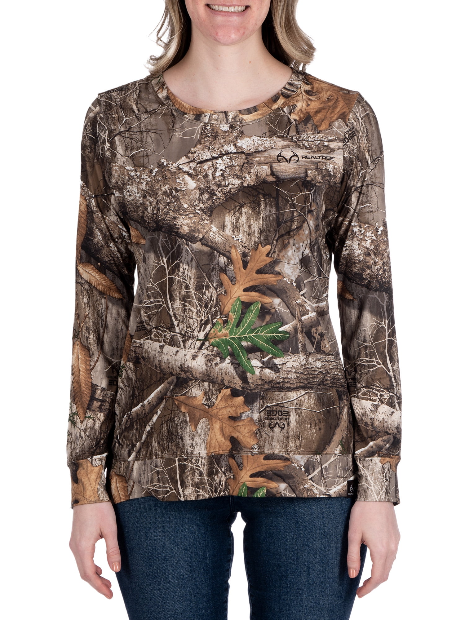 Women's Long Sleeve Camo Tee Hunting Performance Shirt by Realtree ...