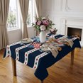 American Flag Gnome Blue Line Star Table Cloth 60x84in, Waterproof ...