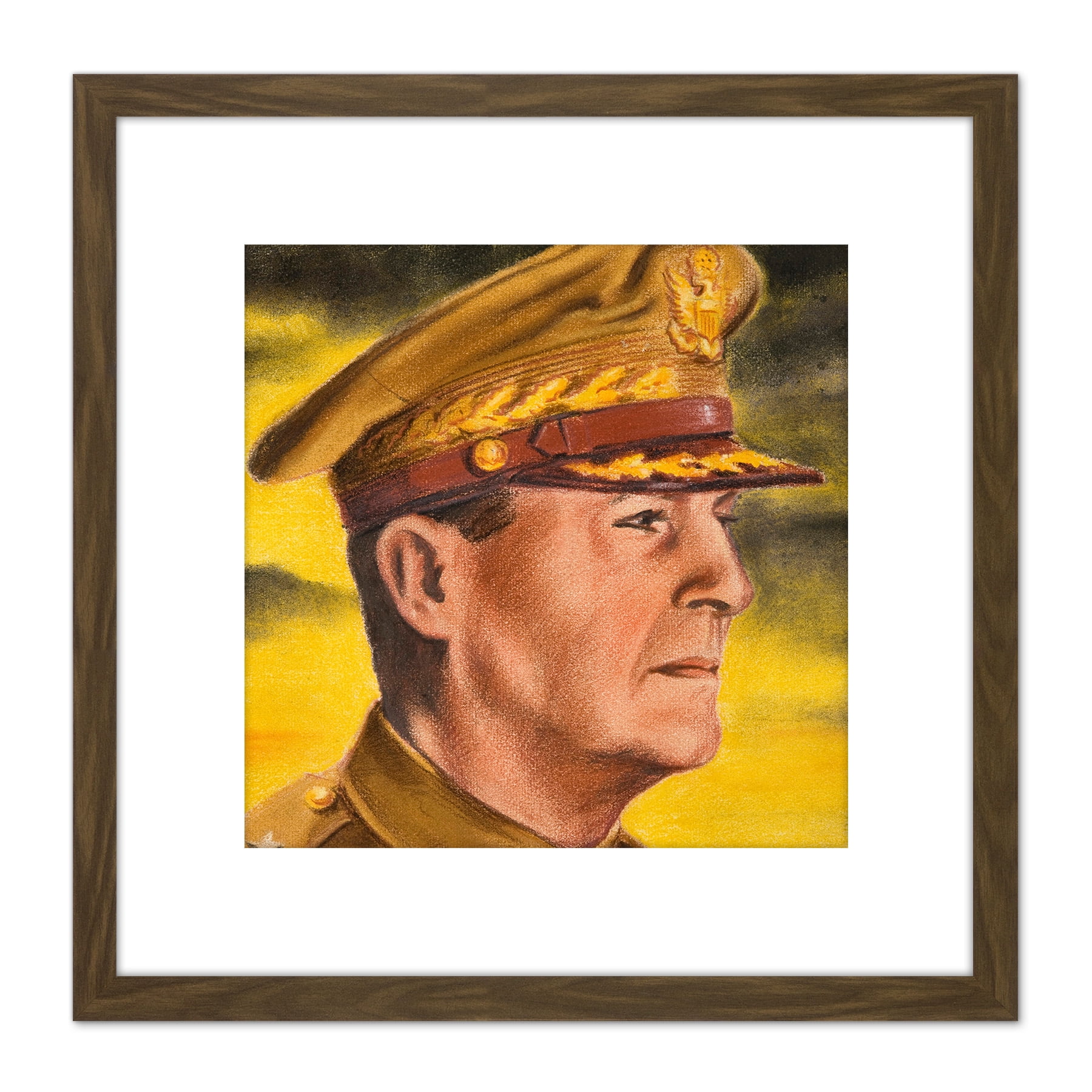 Timym Portrait US General Douglas MacArthur Painting 8X8 Inch Square ...
