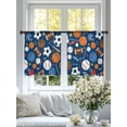Ball Sports Sheer Curtains for Living Room Bedroom Navy Blue Sheer ...