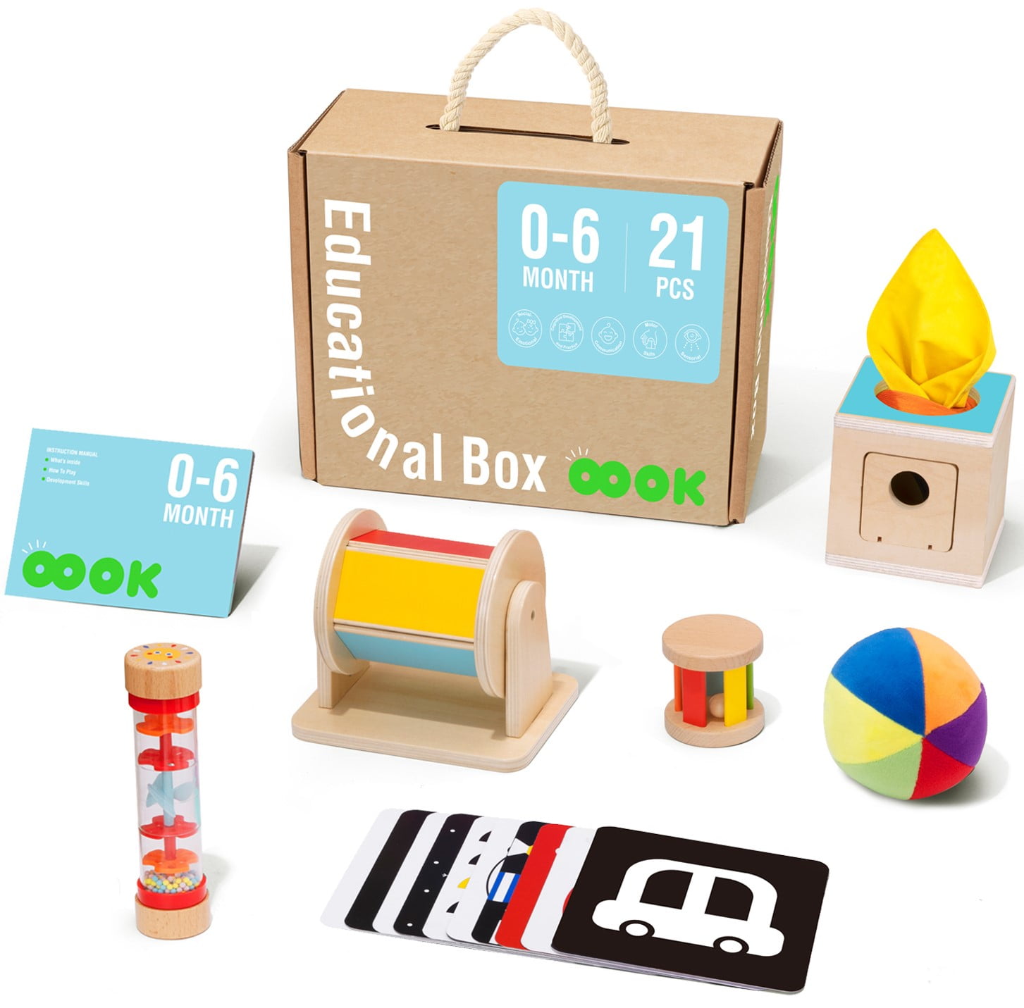 TOOKYLAND Early Learning Toy Bundle - 6 in 1 Box Educational Montessori ...