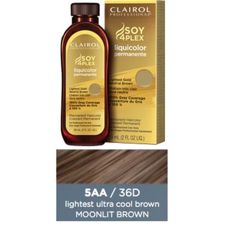 Clairol Professional Liquicolor 5AA/36D Lightest Ultra Cool Brown, 2 oz ...