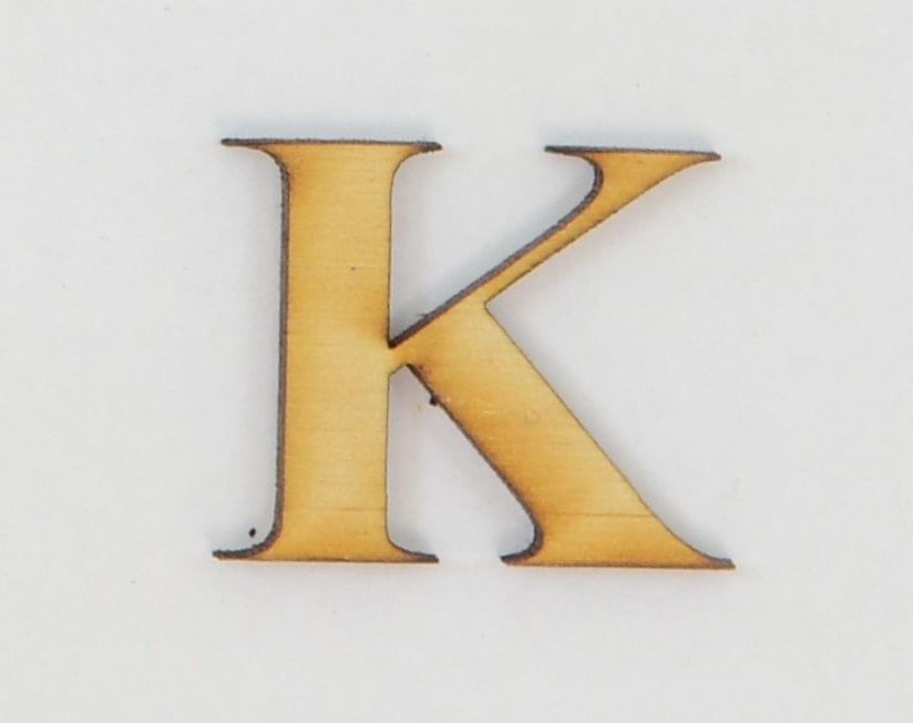 1 Pc, 5 Inch X 1/8 Inch Thick Times New Roman Bold Wood Letters K Great ...