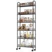 Free Shipping! 6 Tier Rolling Cart,Mobile Storage Shelving Unit with ...
