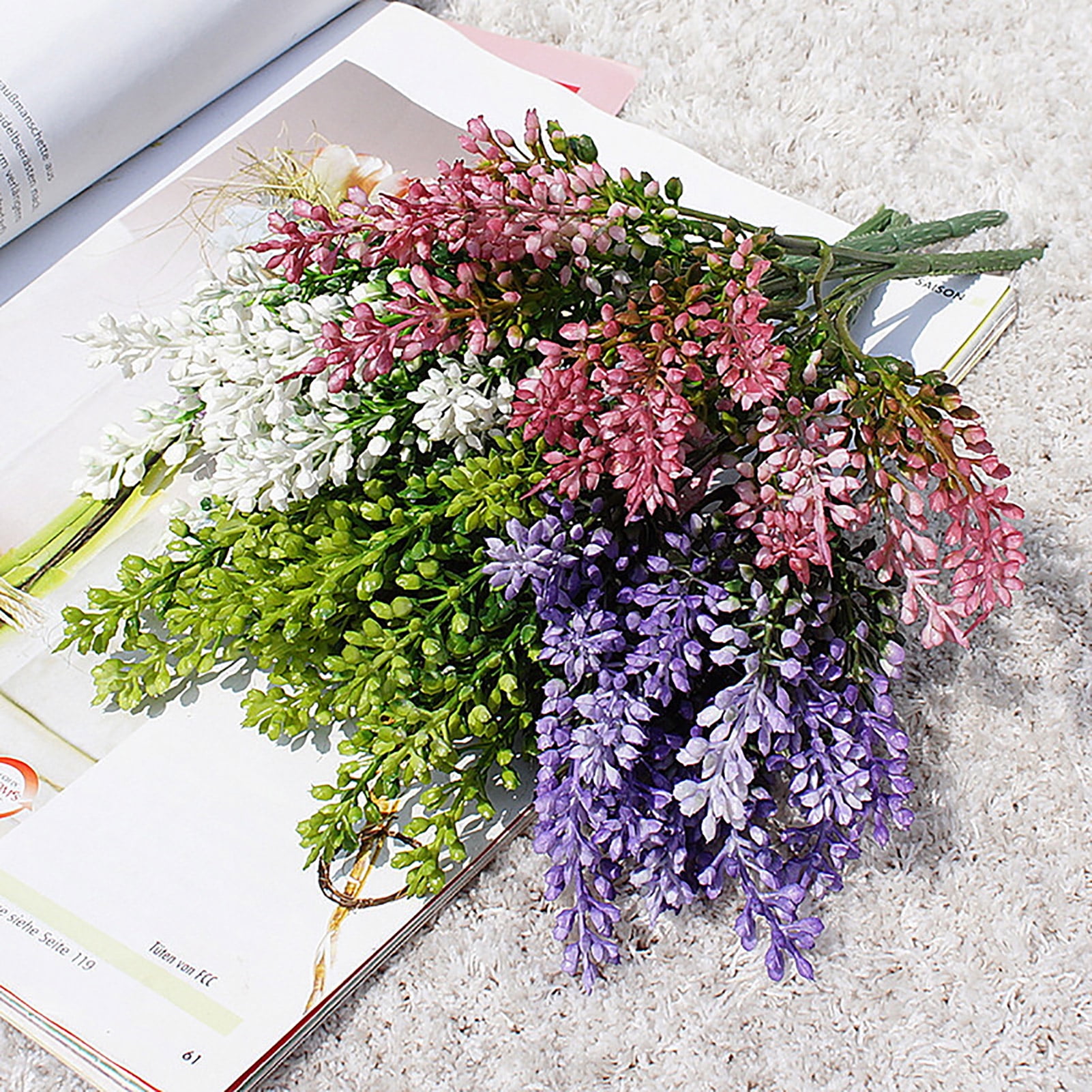Hesroicy 1 Bouquet Simulation Flower 15 Flower Heads Realistic Looking ...