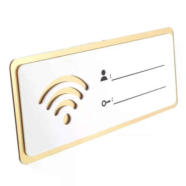 Wifi Password Magnet Sign Wall Stickers Acrylic Reminder Information ...