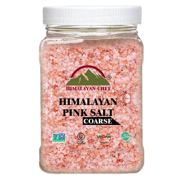 Himalayan Chef Pink Himalayan Salt Coarse Grain, Plastic Jar for ...