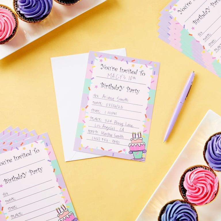 Fill Birthday Invitations