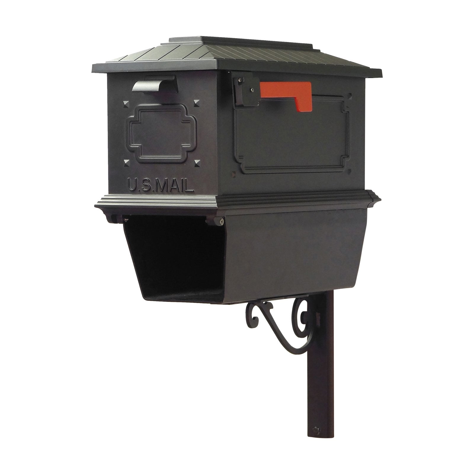Special Lite Products Kingston Curbside Mailbox with Newspaper Tube and ...