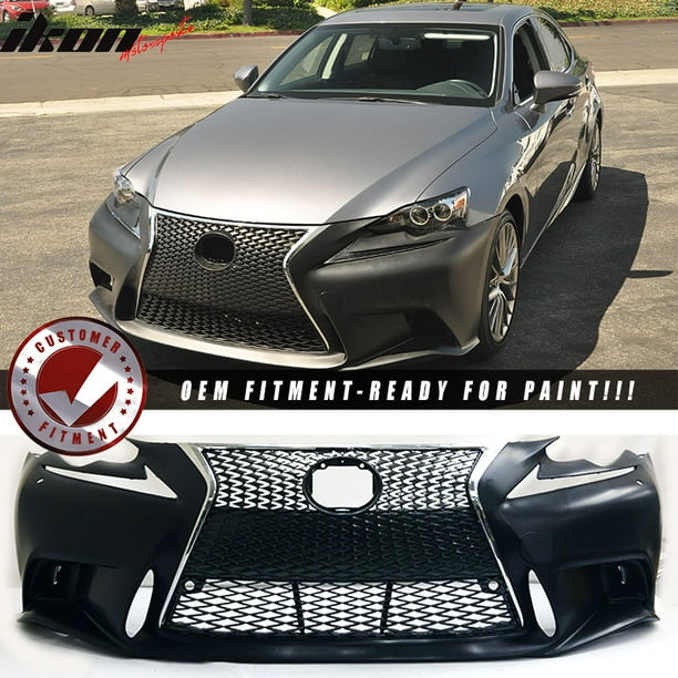 Ikon Motorsports Compatible with 14-16 Lexus IS250 IS350 F-Sport Front Bumper Conversion Bodykit ...