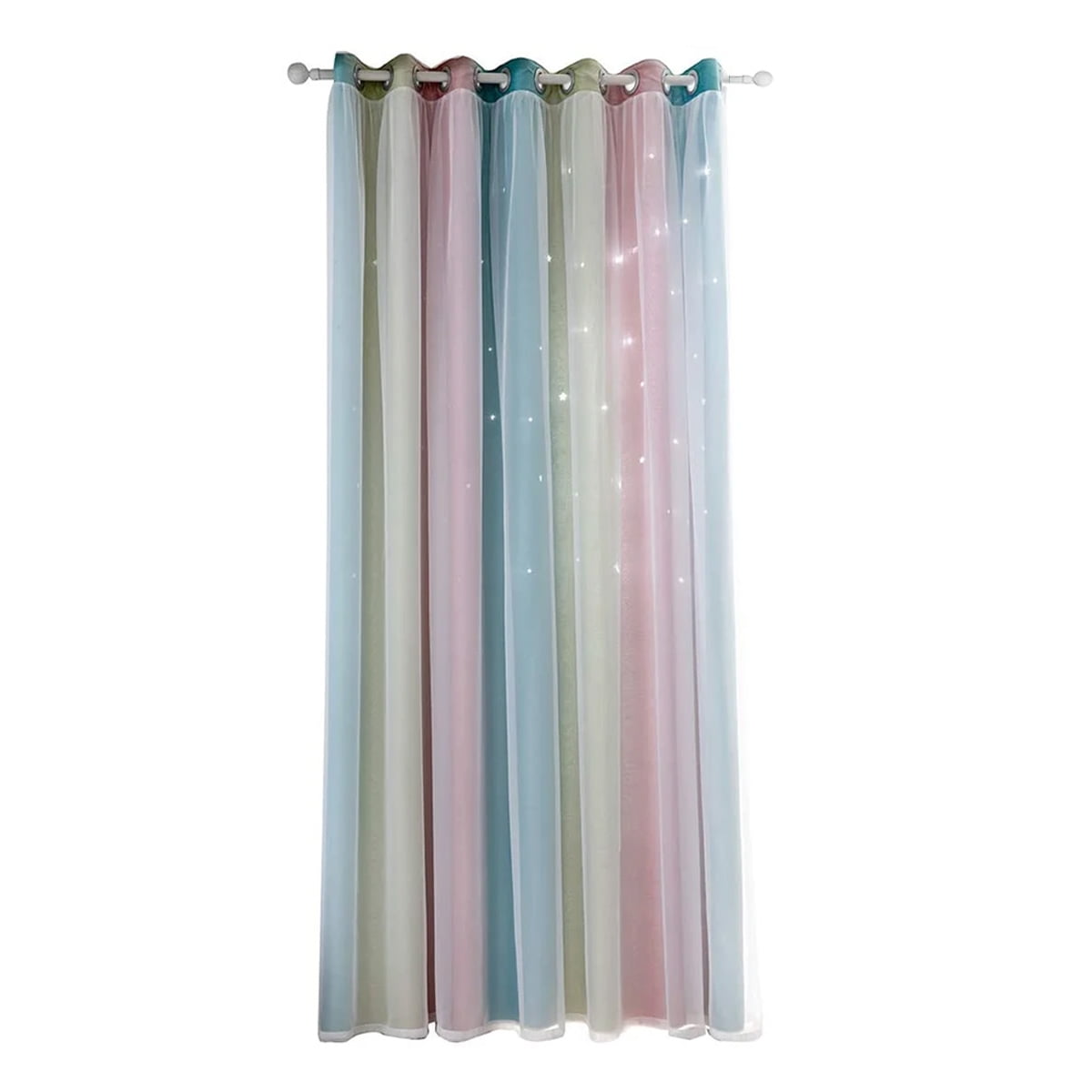Click here for Eseeaier Double Hollow Star Curtains Double Layer... prices