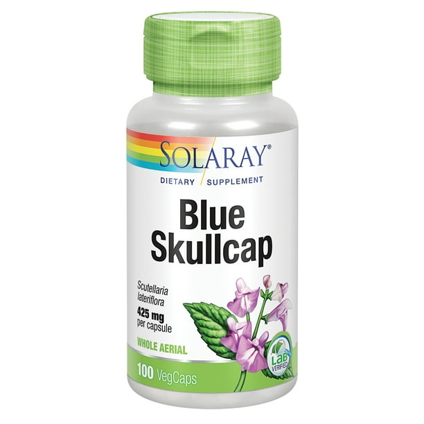 Solaray Blue Skullcap 425mg | Whole Aerial | Healthy Mood and Normal ...