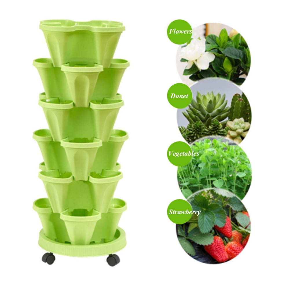 Stackable Planting Pot Creative Plastic Flower Flower Flower Pot Pot ...