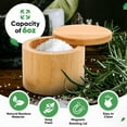 Salt Cellar, Bamboo Salt Container with Lid, Solid Salt Box Holder with ...