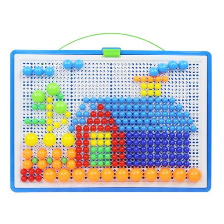 296Pcs Kid Mushroom Pin Toy Children Education Plastic Assembly Blocks ...