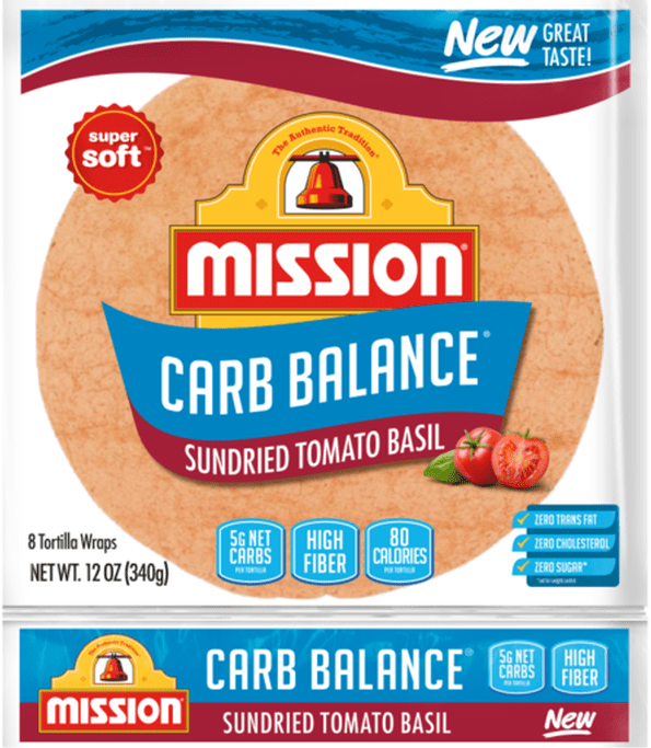 Mission Carb Balance Tomato Basil Tortilla Wraps, 12 Oz, 8 Ct - Walmart.com