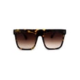 Flat Top Mobster Mafia Rectangular Retro Sunglasses Tortoise Brown ...