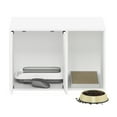 Furinno Peli Small Litter Box Enclosure, Solid White - Wooden Cat ...