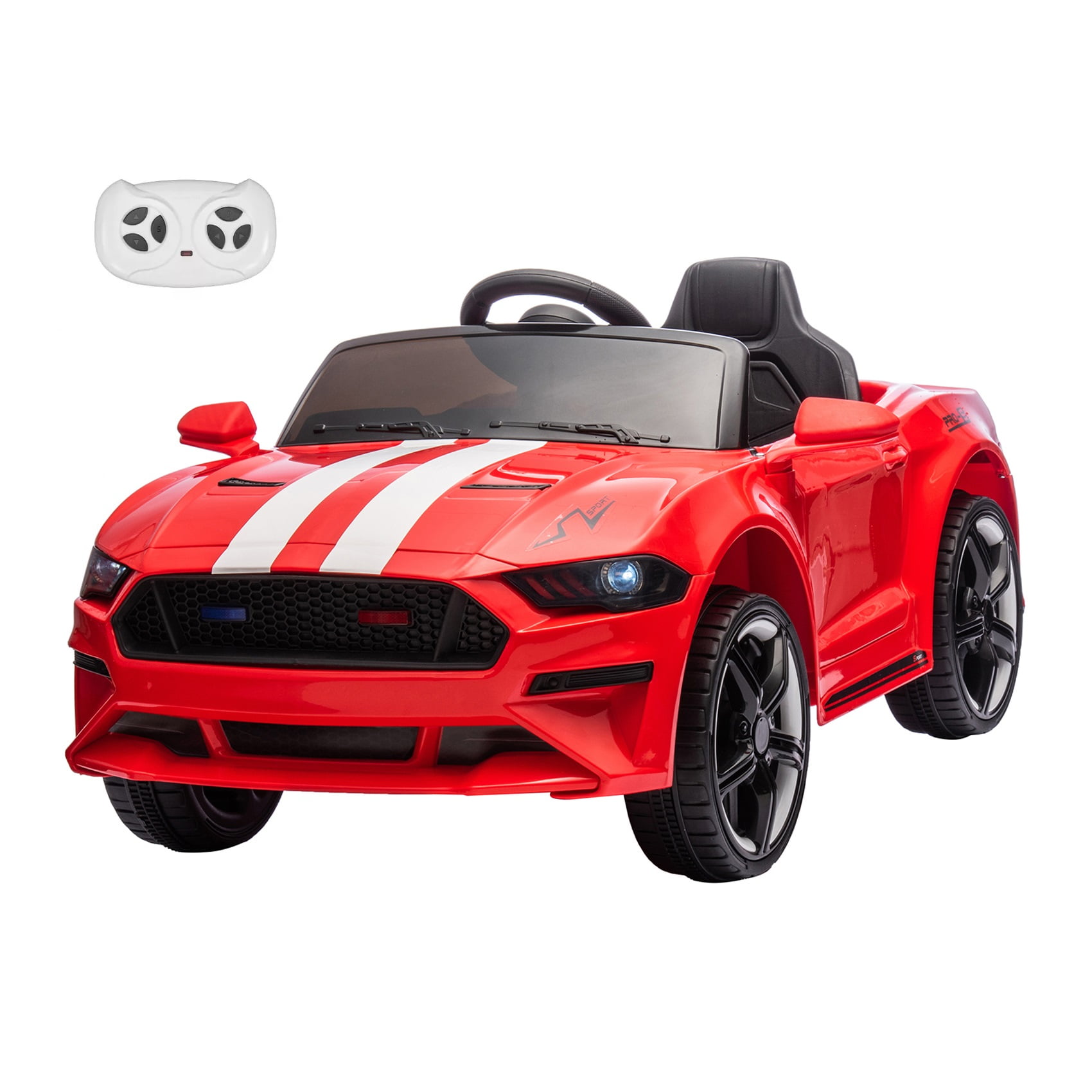 Carro Eléctrico Montable Para Niño AEIOU Mustang MGT20 con Control Rojo ...