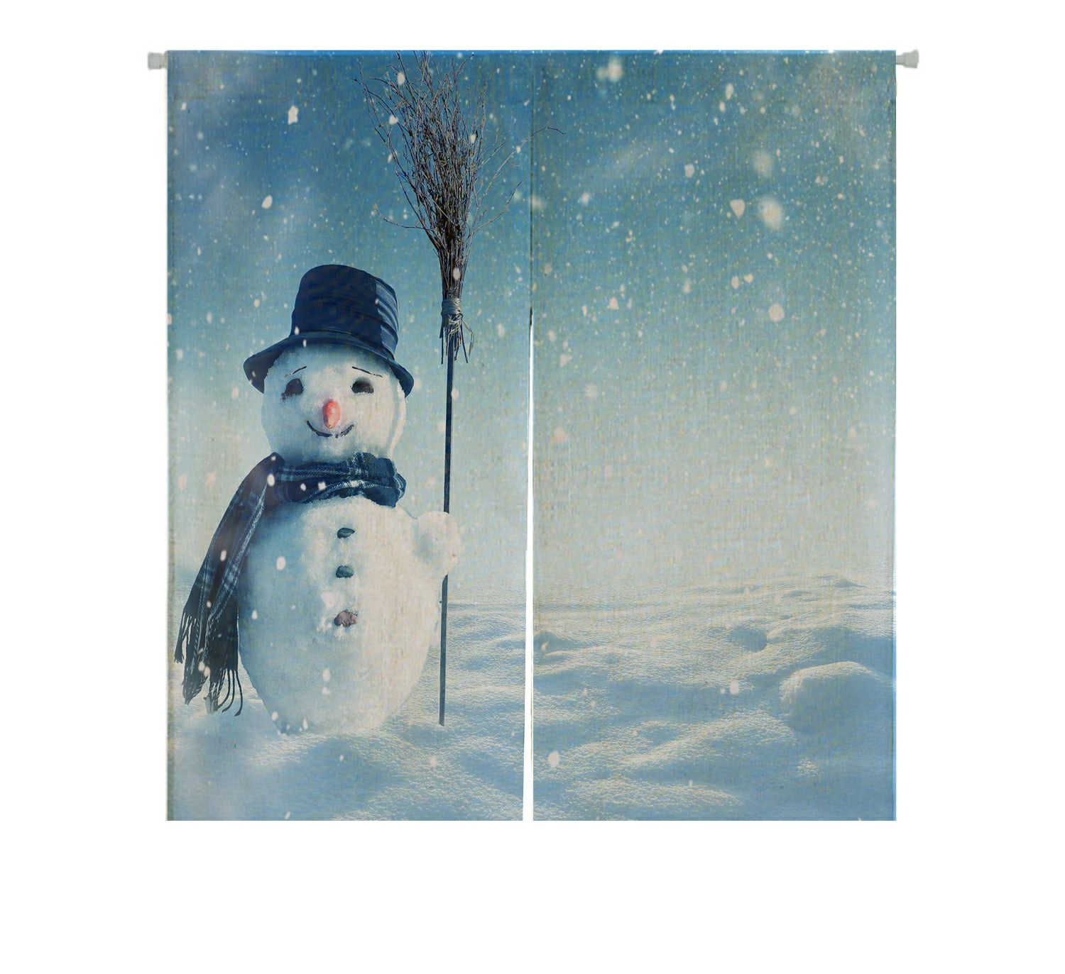 ABPHQTO Happy Snowman Standing Winter Christmas Landscape Japanese ...