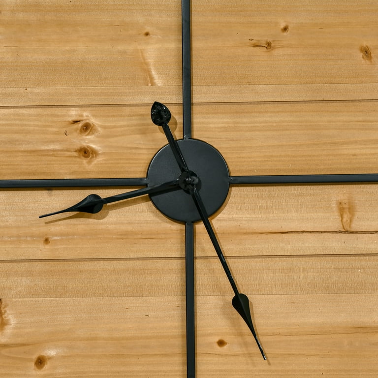 Black Wood Wall Clock