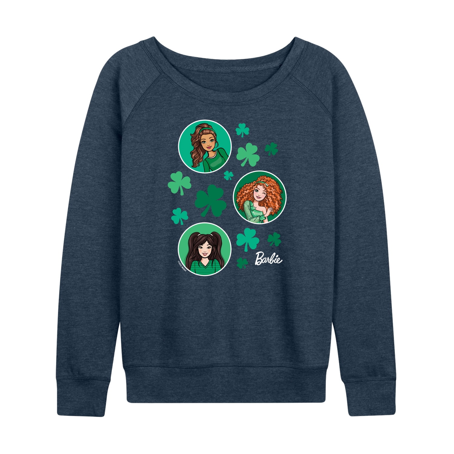 Barbie - St. Paddys Collage - Women's Lightweight French Terry Pullover ...