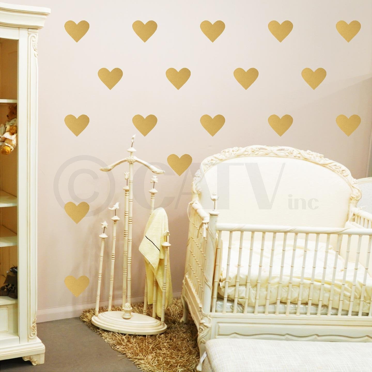 Hearts 6" set of 18 Wall Pattern Decal Vinyl Sticker Valentines Day ...