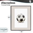 Stupell Industries Vintage Sports Soccer Ball Black Framed Giclee Art ...
