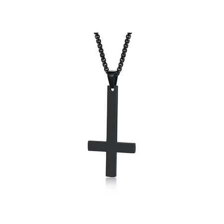 ALmi Stainless Steel Inverted Cross ecklace Satan Gothic Upside Down ...