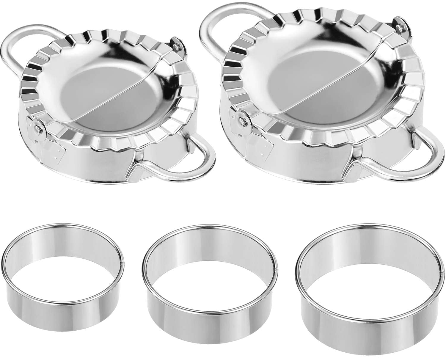 5 Pieces Stainless Steel Dumplings Maker, 2 Dumpling Molds 3 Dumpling ...