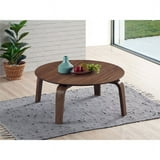Omax Decor Mod Round Shape Mid-Century Wood Coffee Table in Brown ...