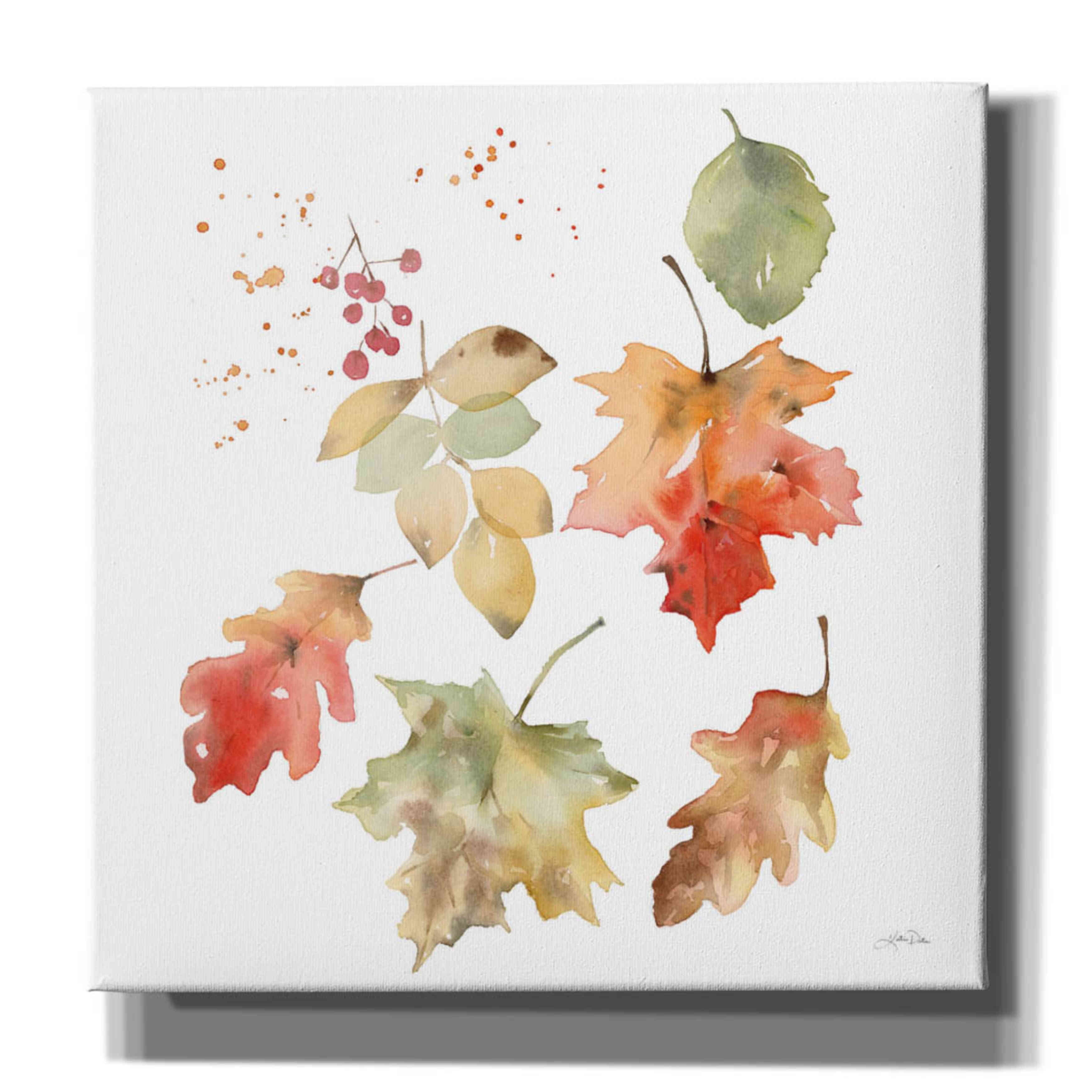 Epic Graffiti 'Falling Leaves II' by Katrina Pete, Giclee Canvas Wall ...