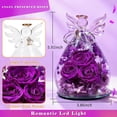 Angel Figurine with Preserved Real Roses A Purple-p Glass Home ...