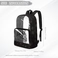 FKELYI Black Art Flower Cat Print Clear Backpacks for Elementary ...