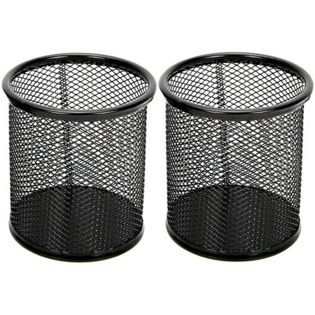 Pen Pot Black Metal Wire Pencil Cup Pot Pen Holder Desk Tidy Pencil Pot ...