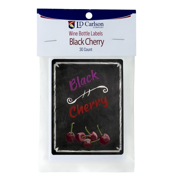 Black Cherry Wine Labels 30/Pack Mist Collection - Walmart.com