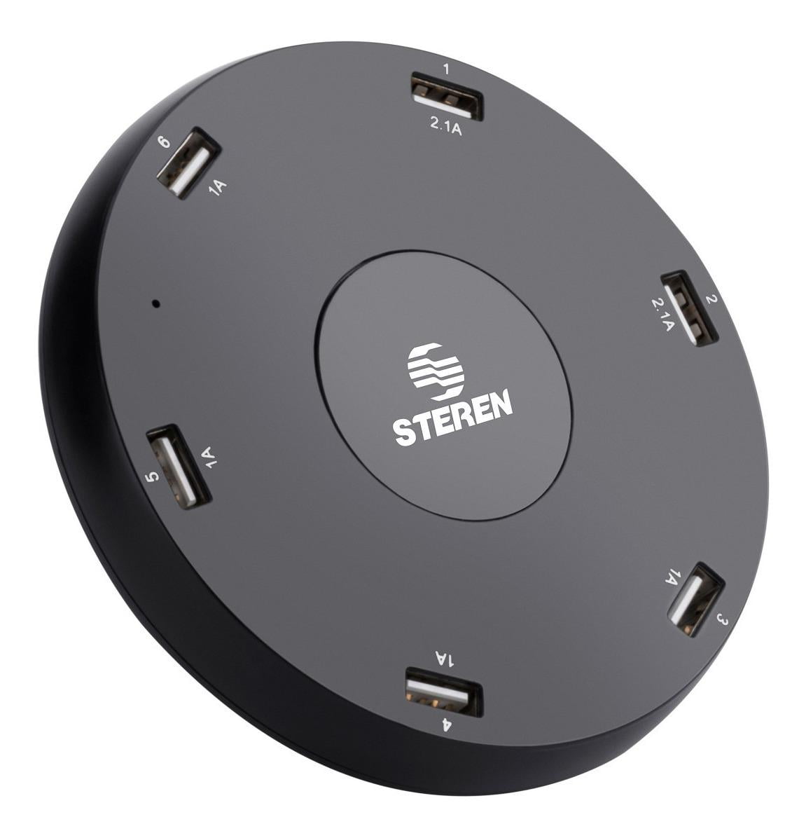 Estación de Carga para Celulares y Tablet 6 Puertos Steren ELI-785/OT ...