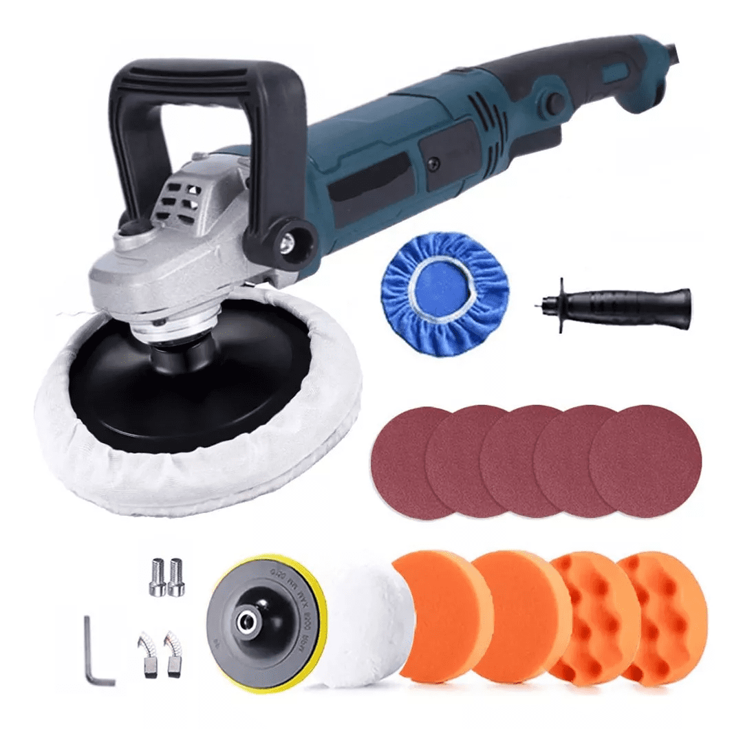 "Pulidora Para Autos Pulido Lijado 1350w 21 Piezas/juego Azul Marino ...