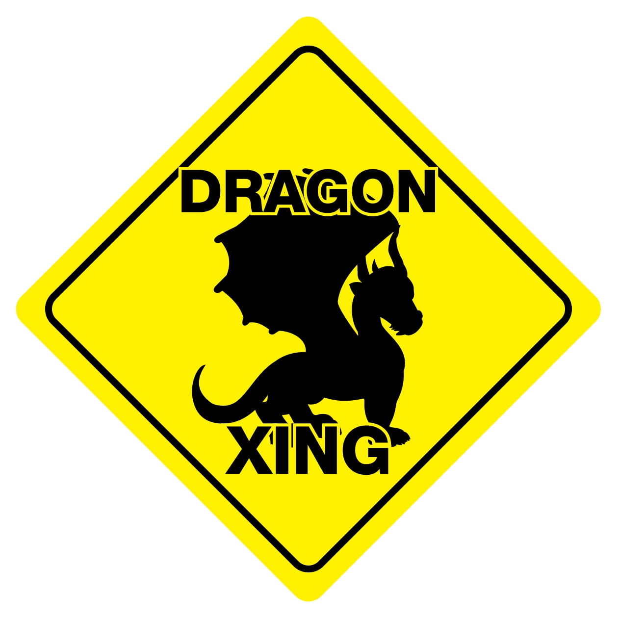 DRAGON XING Funny Novelty Crossing Sign - Walmart.com