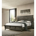 Contemporary Classic 6pc Queen Built-in Bench Bed Dresser Mirror ...