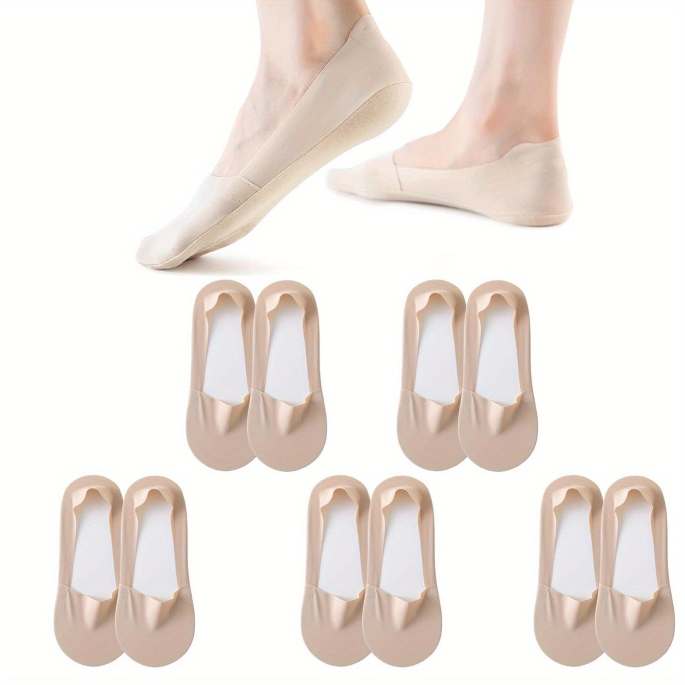 Click here for Unbranded Womens No-Show Socks 5-8 Pairs - Anti-Sl... prices