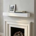 Hommoo 60" Embossed Fireplace Mantel Solid Wood Wall-Mounted & Floating ...