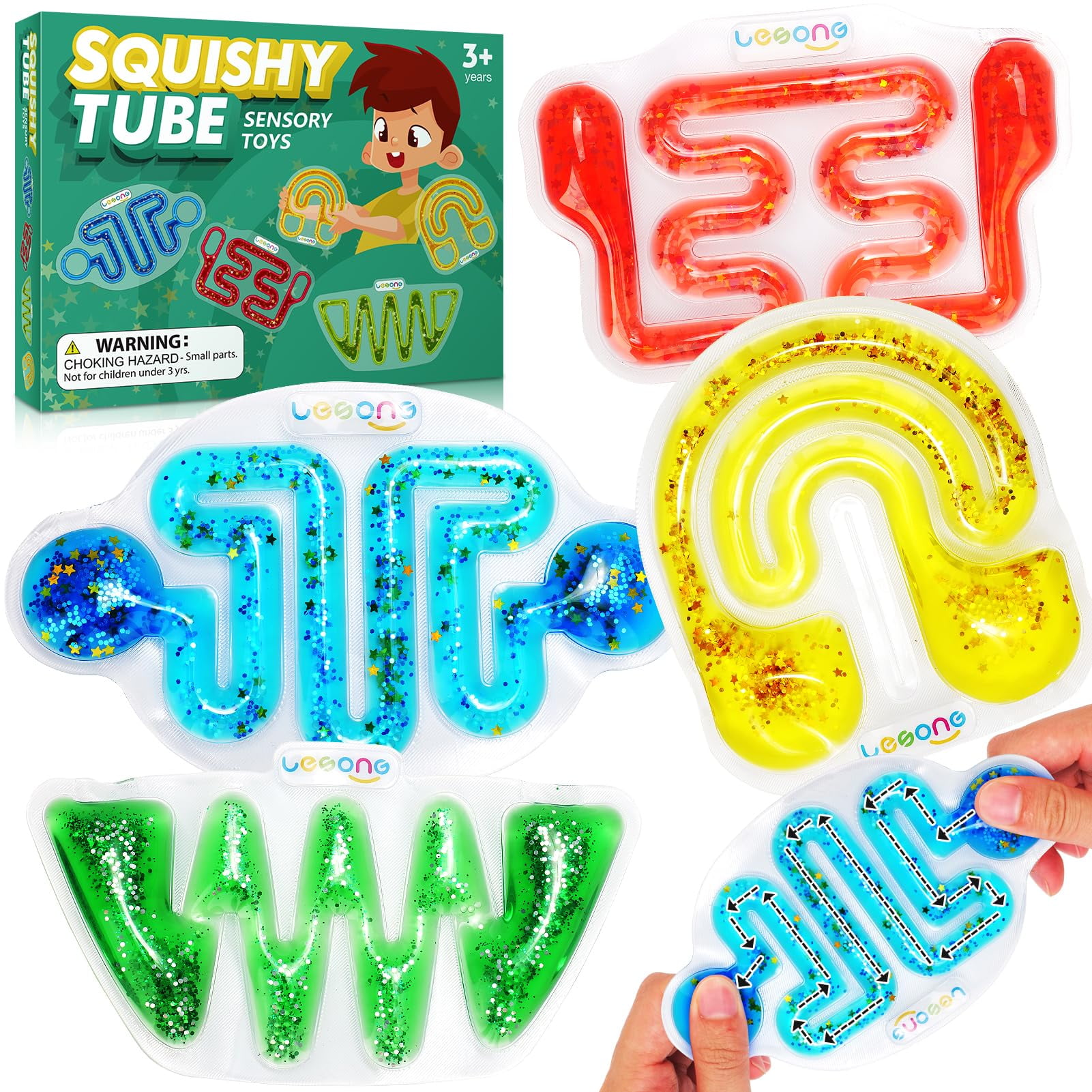 Squishy Sensory Fidget Toys LESONG Tubes sensoriales para niños ...