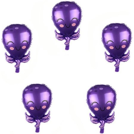 Heytea 5 Pcs Octopus Balloons Ocean Animals Foil Balloons Sea Animal ...